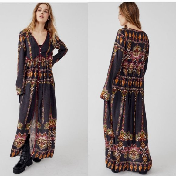 Free People | Dresses | Free People Foley Dress In Moody Combo | Poshmark